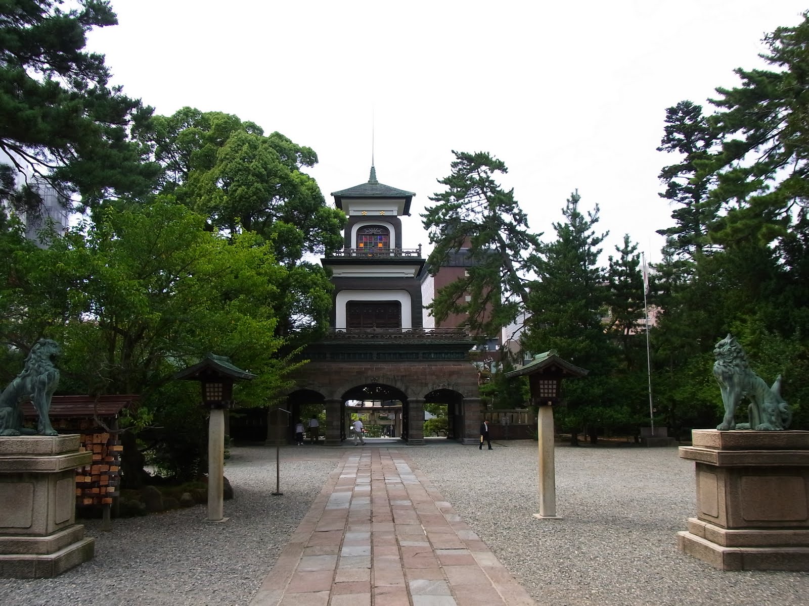 Japan: Kanazawa, the castle, samurai district, and the Oyama Shrine.