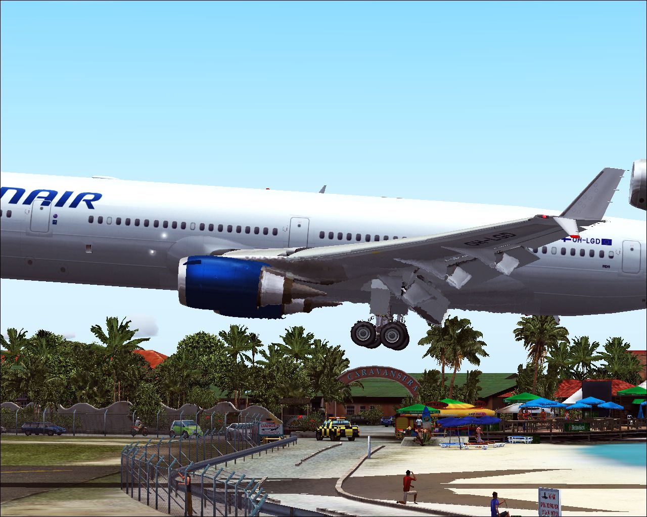 FRSimscreens: [FS9] Finnair in Maho Beach