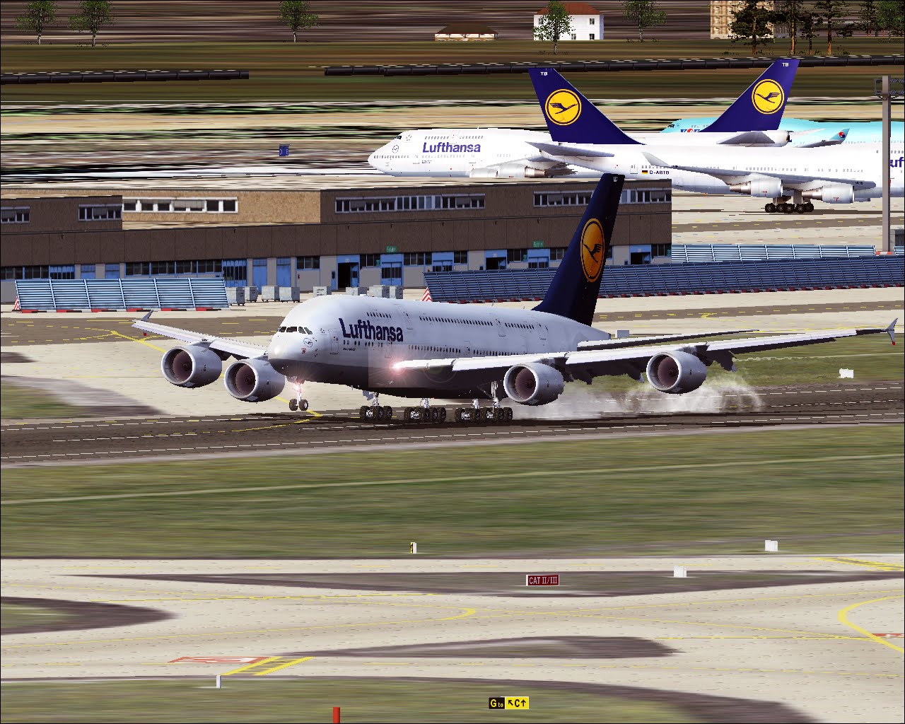 FRSimscreens: [FS9] Lufthansa has got the first A380!
