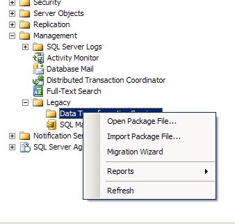 Ram's Blog: Open DTS packages in SQL Server 2005...