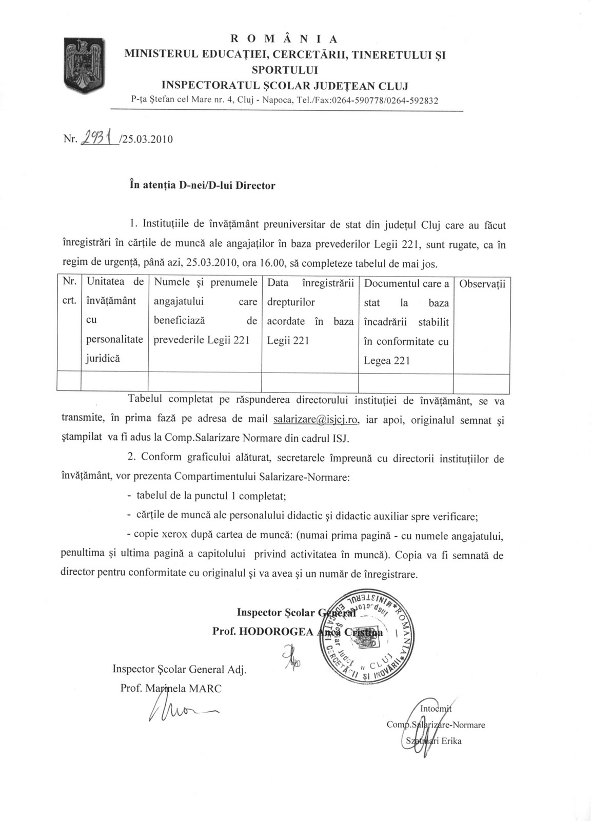 Sindicatul Liber al Învățământului Preuniversitar Clujean: Punctul de ...