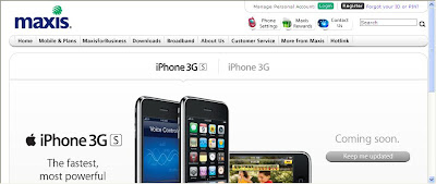 Maxis confirms iPhone 3GS