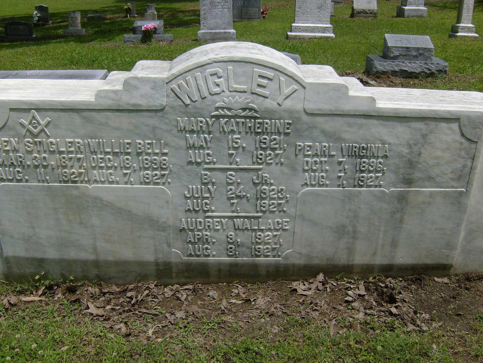 Cemeteries of Dancing Rabbit Creek: Tombstone Tuesday - Wigley Family ...