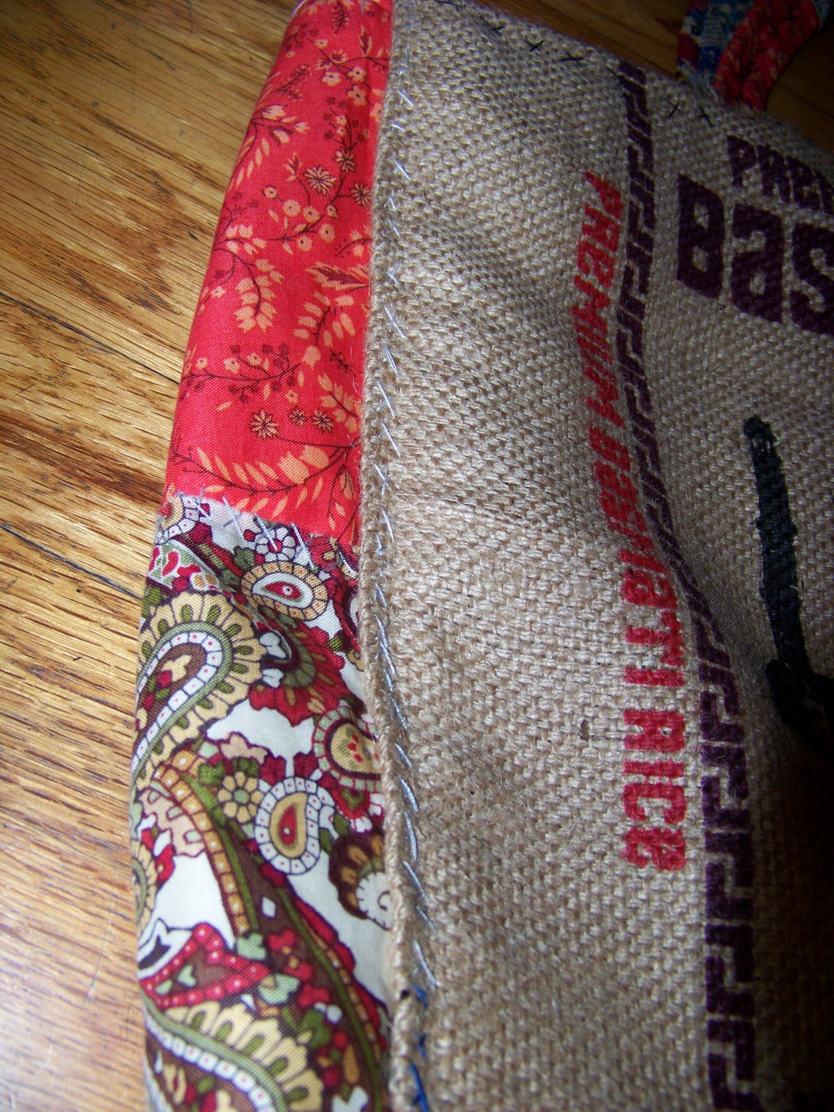 Wendie's Art N Photo Blog: Upcycled Rice Bag