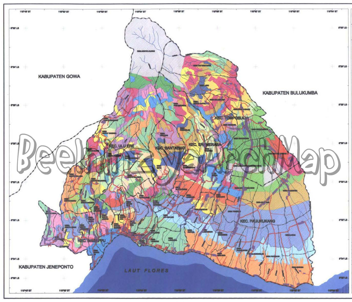 BeelninzyaArchMap: Peta Kabupaten Bantaeng