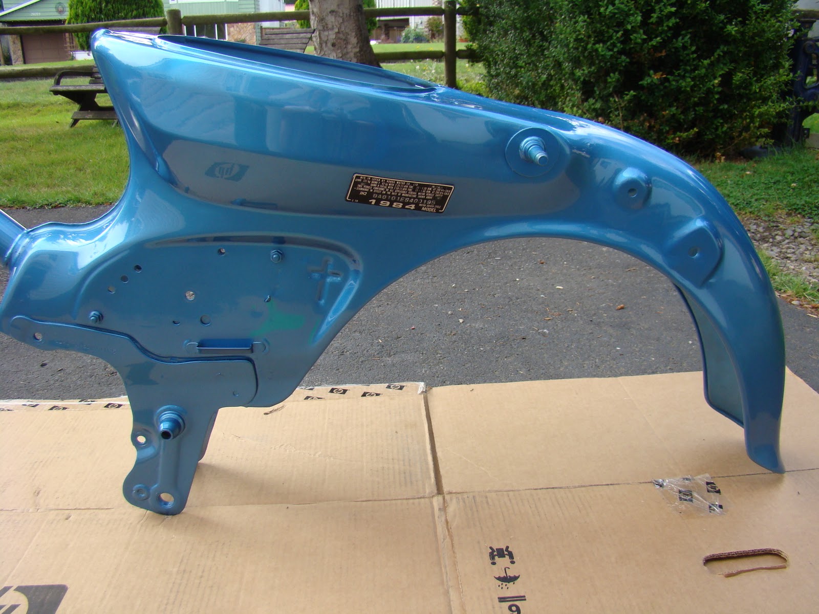 The World of JEK: 1984 Honda C70 Frame.