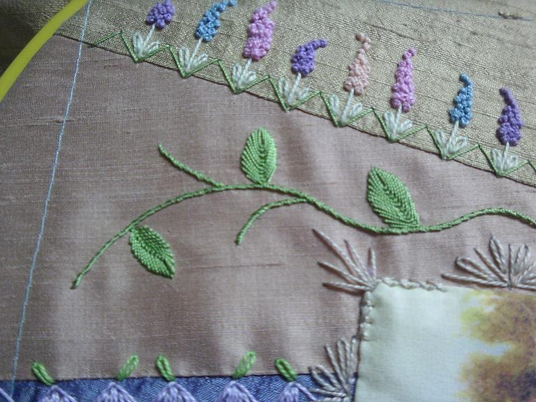 Shawkl Designs: English Garden...Fly Stitch Leaf Tutorial