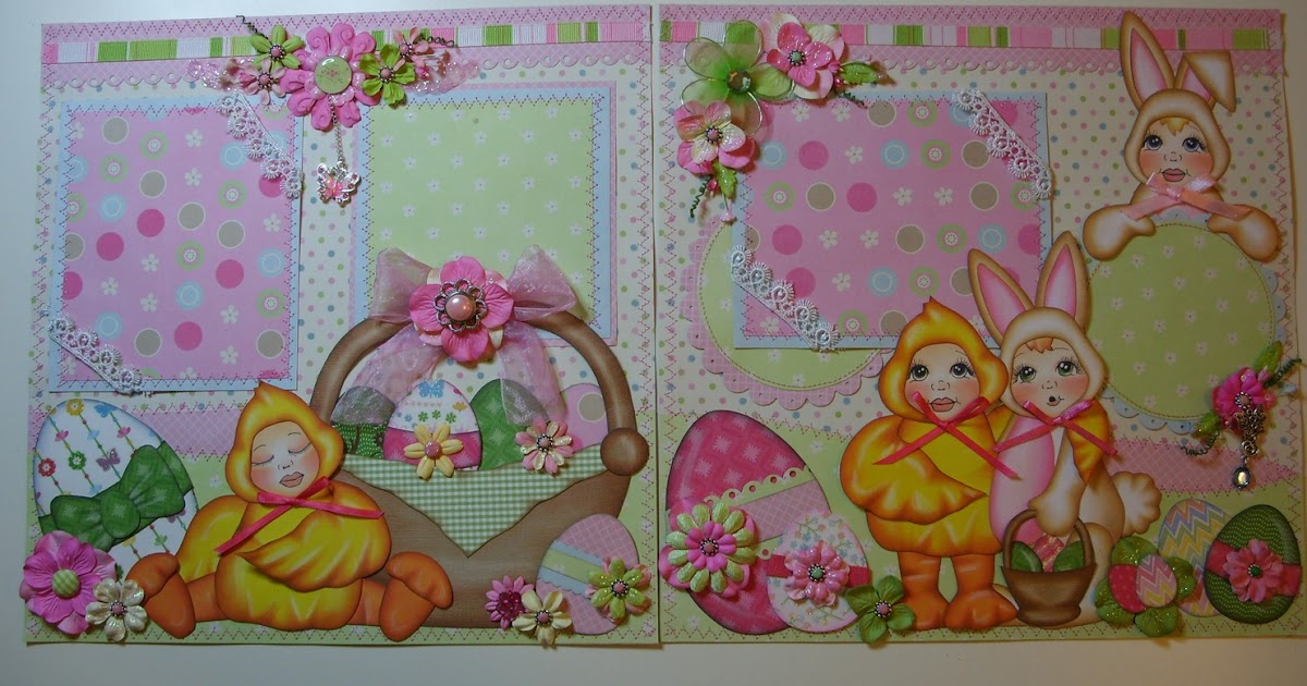 CraftyCat957: EASTER SCRAPBOOK PAGES