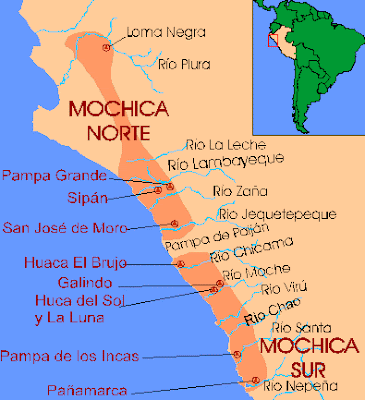 MAPA DE LA CULTURA MOCHICA - MOCHE
