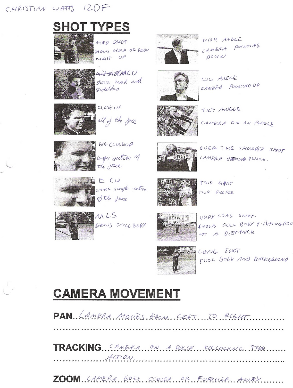 Chris Watts AS Media: Camera Shots