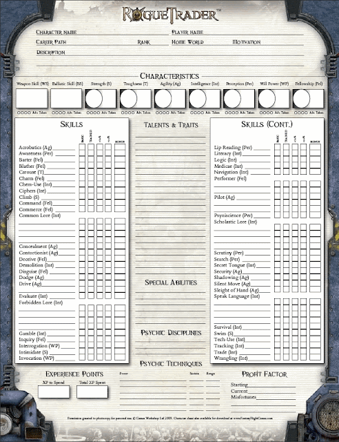 Incendius 40K Blog: Rogue Trader