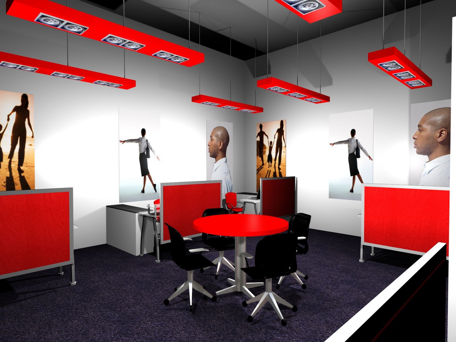 Gurooji Design: Thin red line - Ad agency - office design