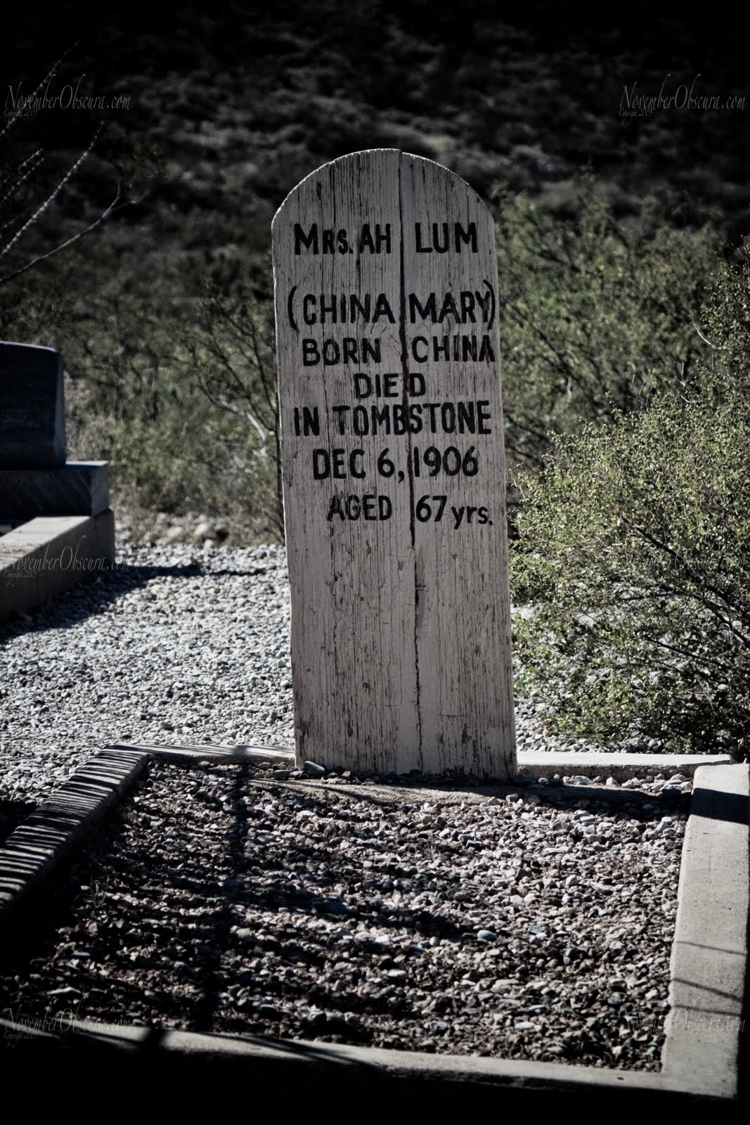 November Obscura: Boot Hill Cemetery- Tombstone Arzona