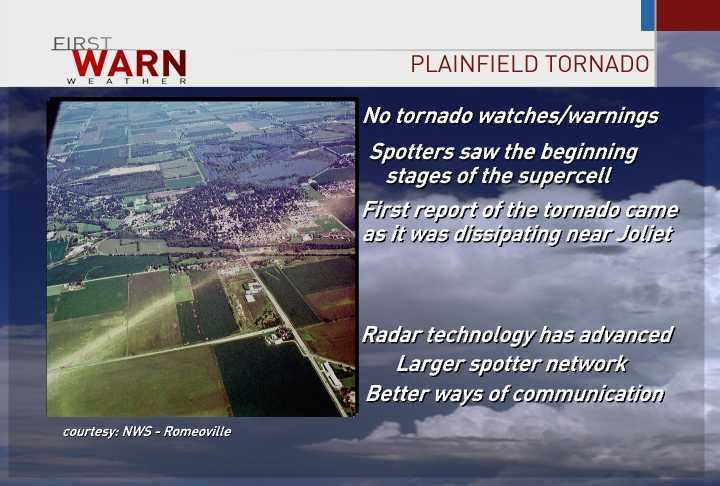 First Warn Weather Team: A Look Back: Plainfield Tornado Continued