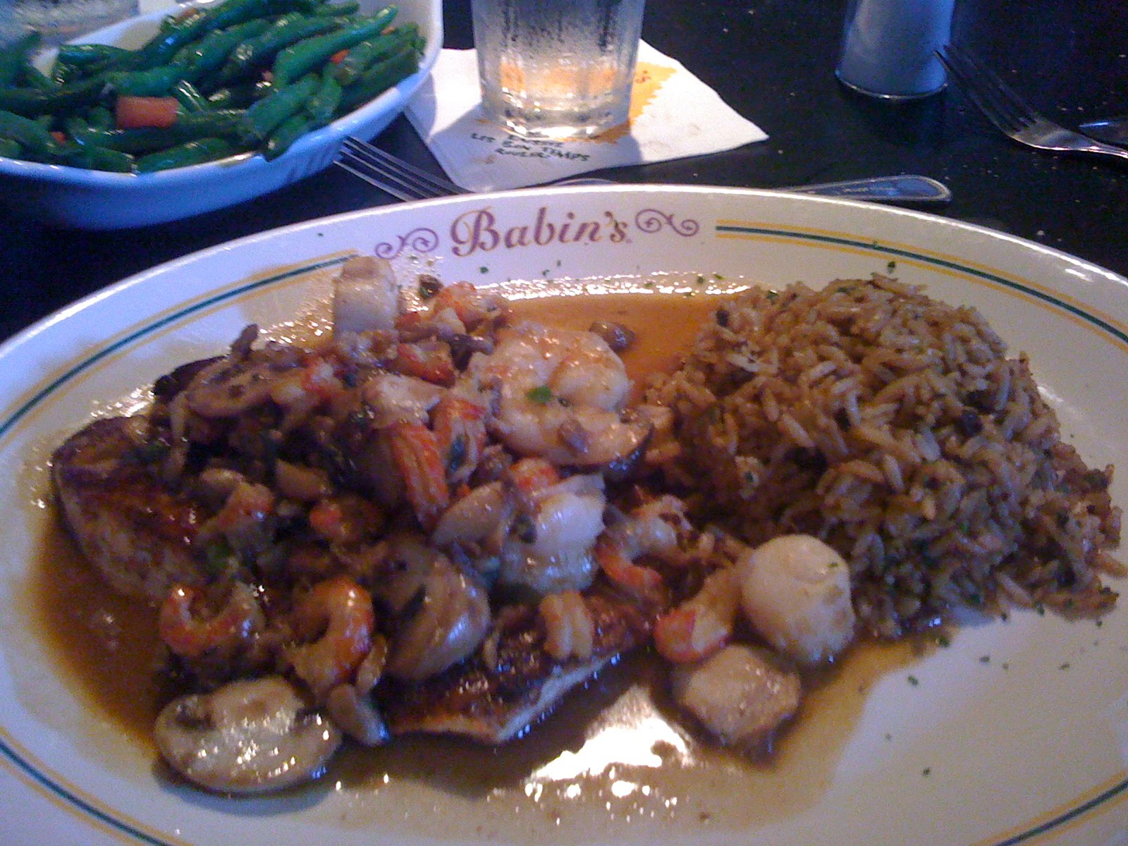 Food Reviews n More: Babin's Seafood Amberjack with Pontchartrain topping