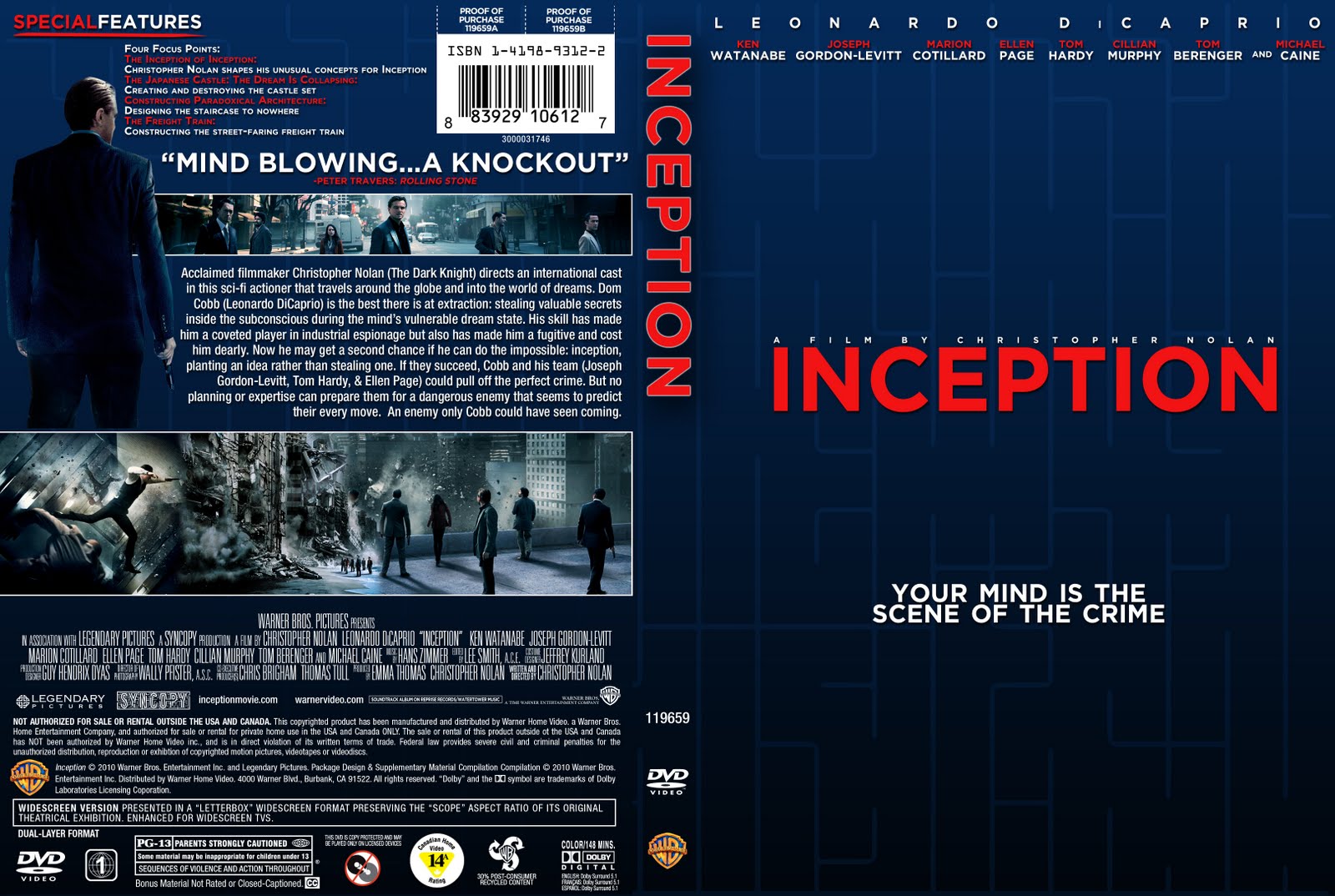 Design Practice: Custom DVD Cover-Inception