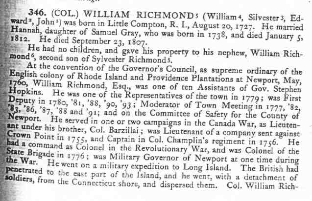 Richmonds & Connected Lineages: Col. William Richmond And Primus ...