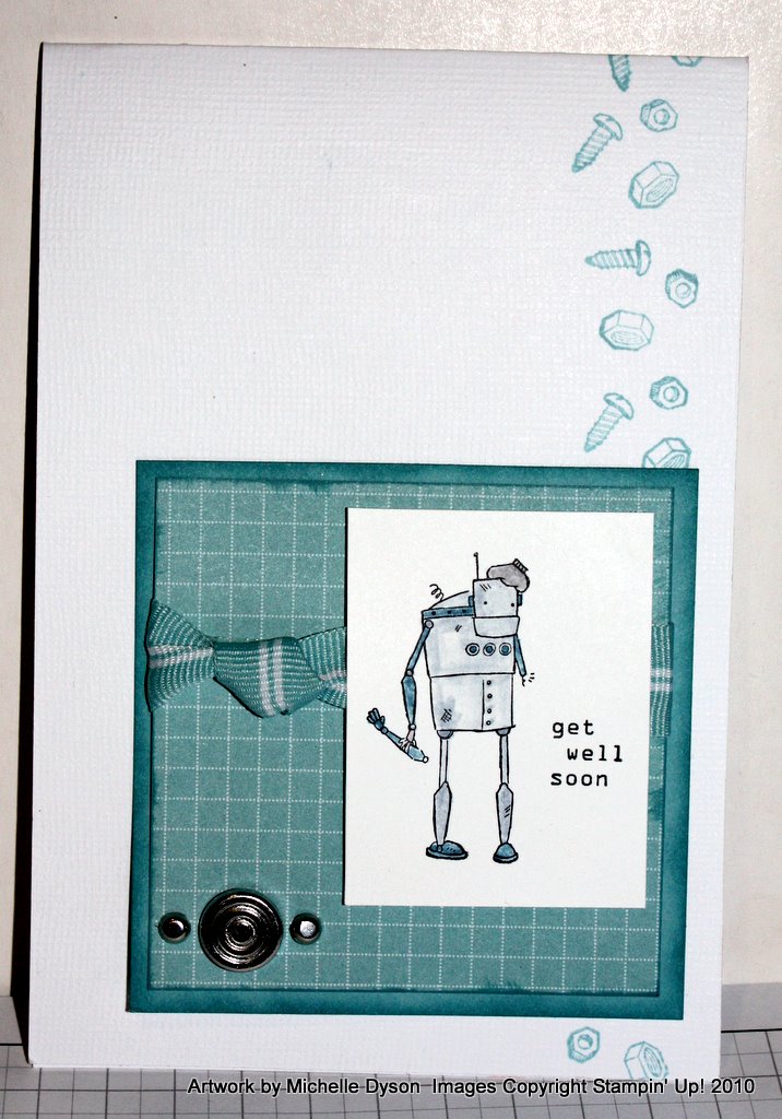 StampInkPaper: Robots, Robots, Everywhere. Lots of Bots Get Well Soon Card