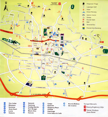 Bandung City Highlights: Bandung City Map