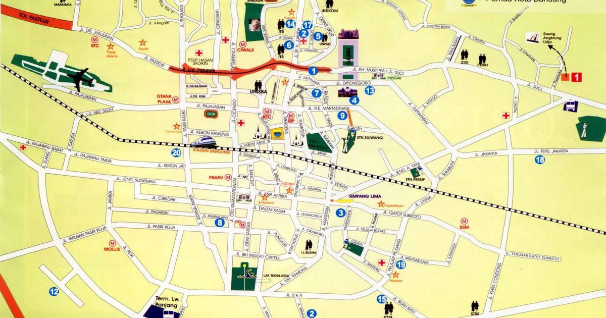 Bandung City Highlights: Bandung City Map