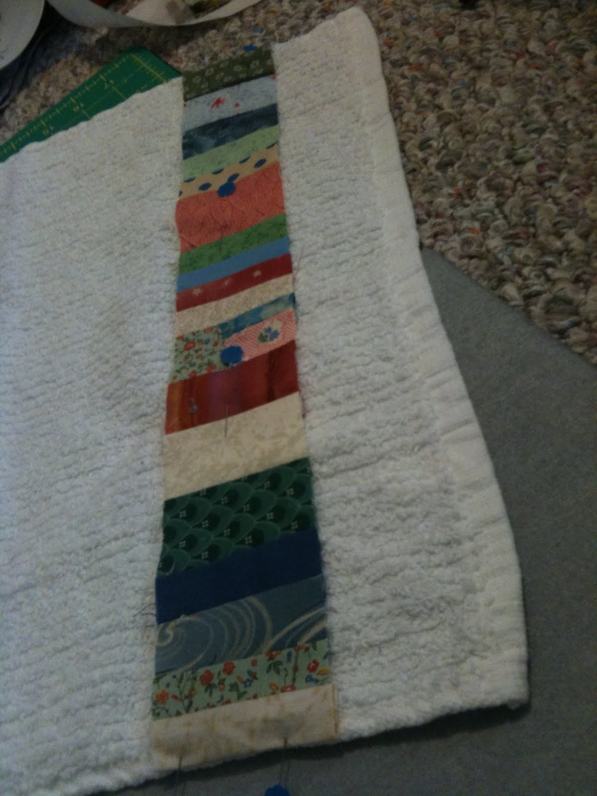 A Few Scraps: Patchwork kitchen towel tutorial