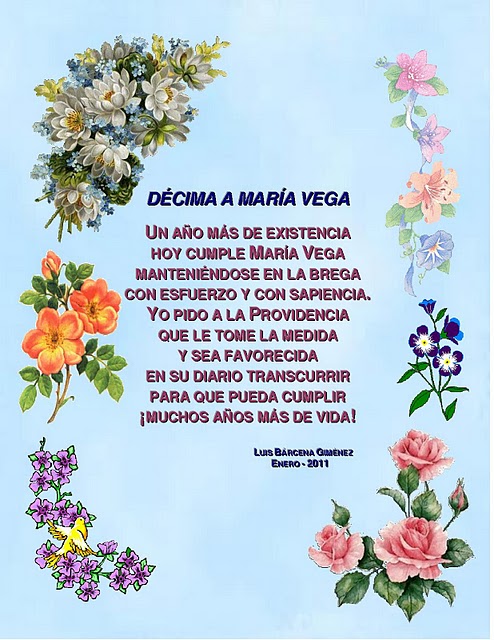 Décima de cumpleaños | Décimas Espinelas y Poemas