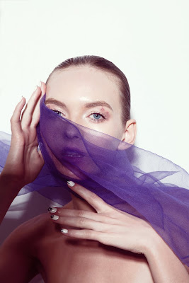Veiled Beauty Rose Romantic Blindfolded Editorial Shoot with Model Anna Kiseleva