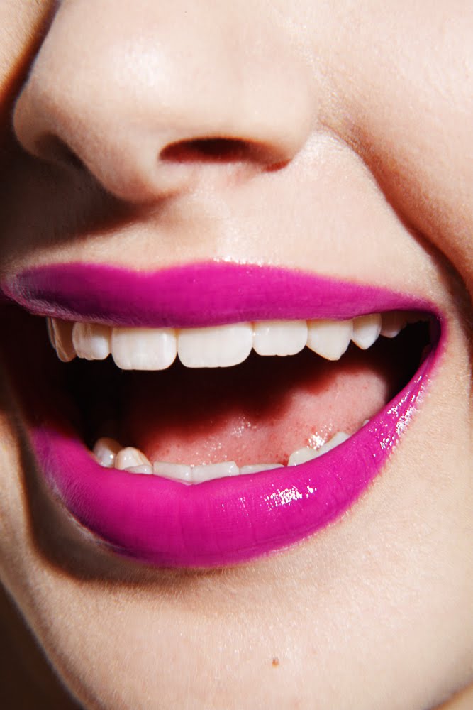 Duo Tone Two Tone Lips, Red Pink Valentine's Makeup, Beauty Shoot with ...