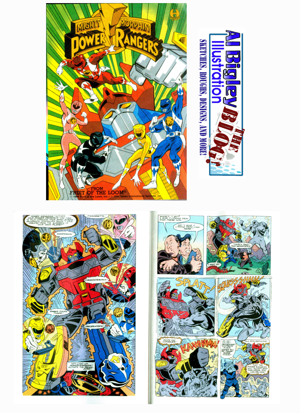 Al Bigley Illustration-The Blog!: POWER RANGERS! Custom "Underwear ...