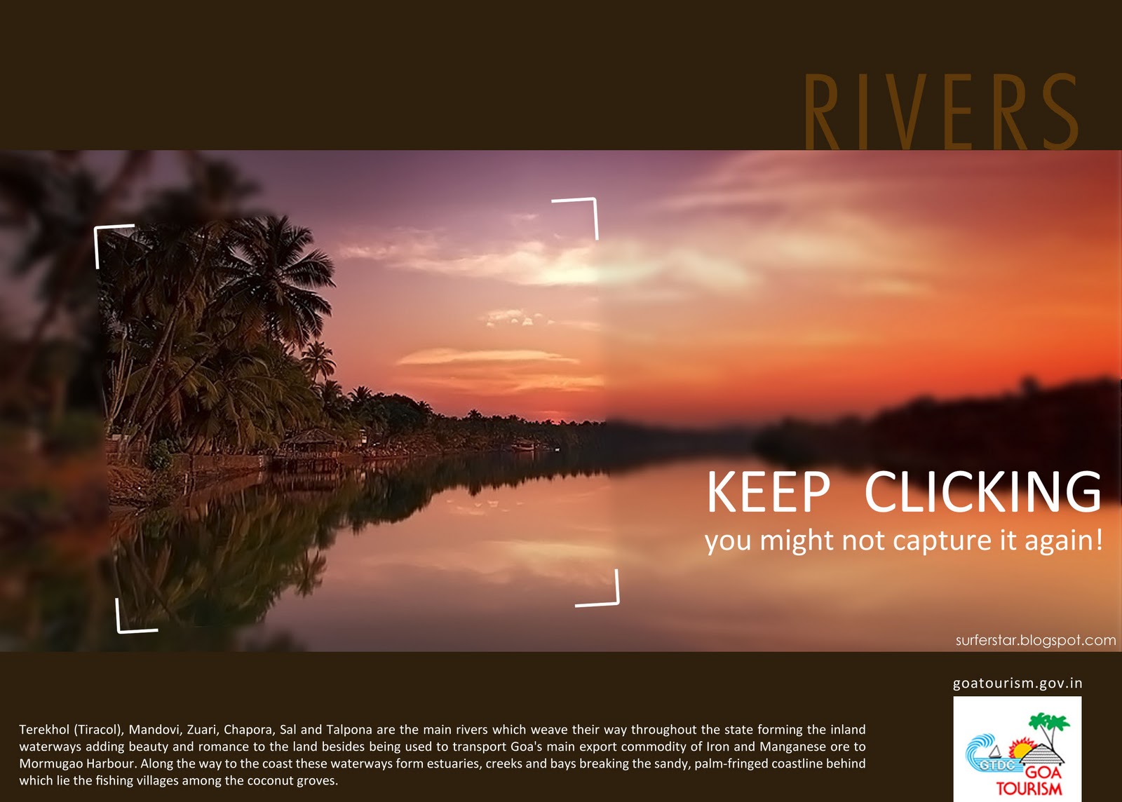 Surfer of the stars: Goa Tourism Print Ads