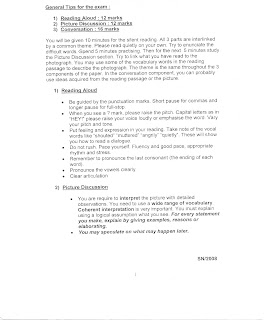 GCE O level English: Oral notes 1 TIPS for ORAL EXAM 2009 PART 1