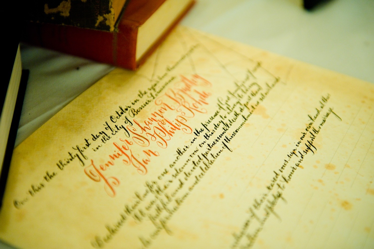 Dancing Pen Calligraphy: Poe Inspired Wedding Certificate