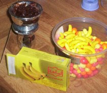 Smoking the Hookah: Banana Shisha with Banana water and two mouth fulls ...