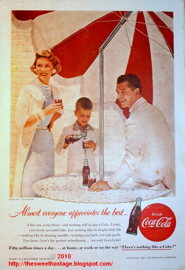 SWEET HOSTAGE: VINTAGE COKE ADS: 1950's