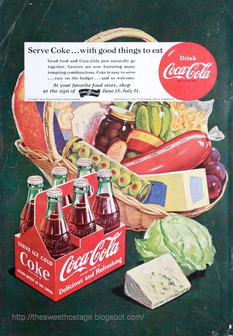 SWEET HOSTAGE: VINTAGE COKE ADS ( 6 ): 1950's