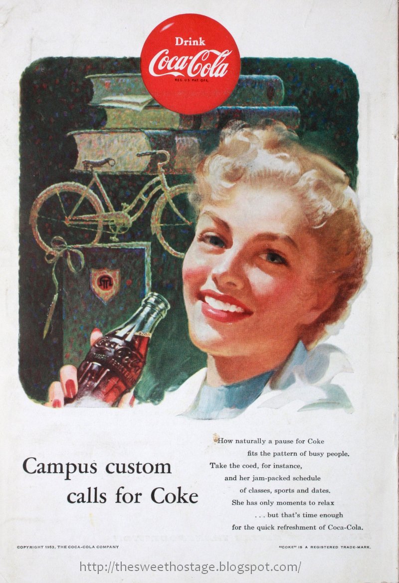 SWEET HOSTAGE: VINTAGE COKE ADS ( 14 ): THE 1950's
