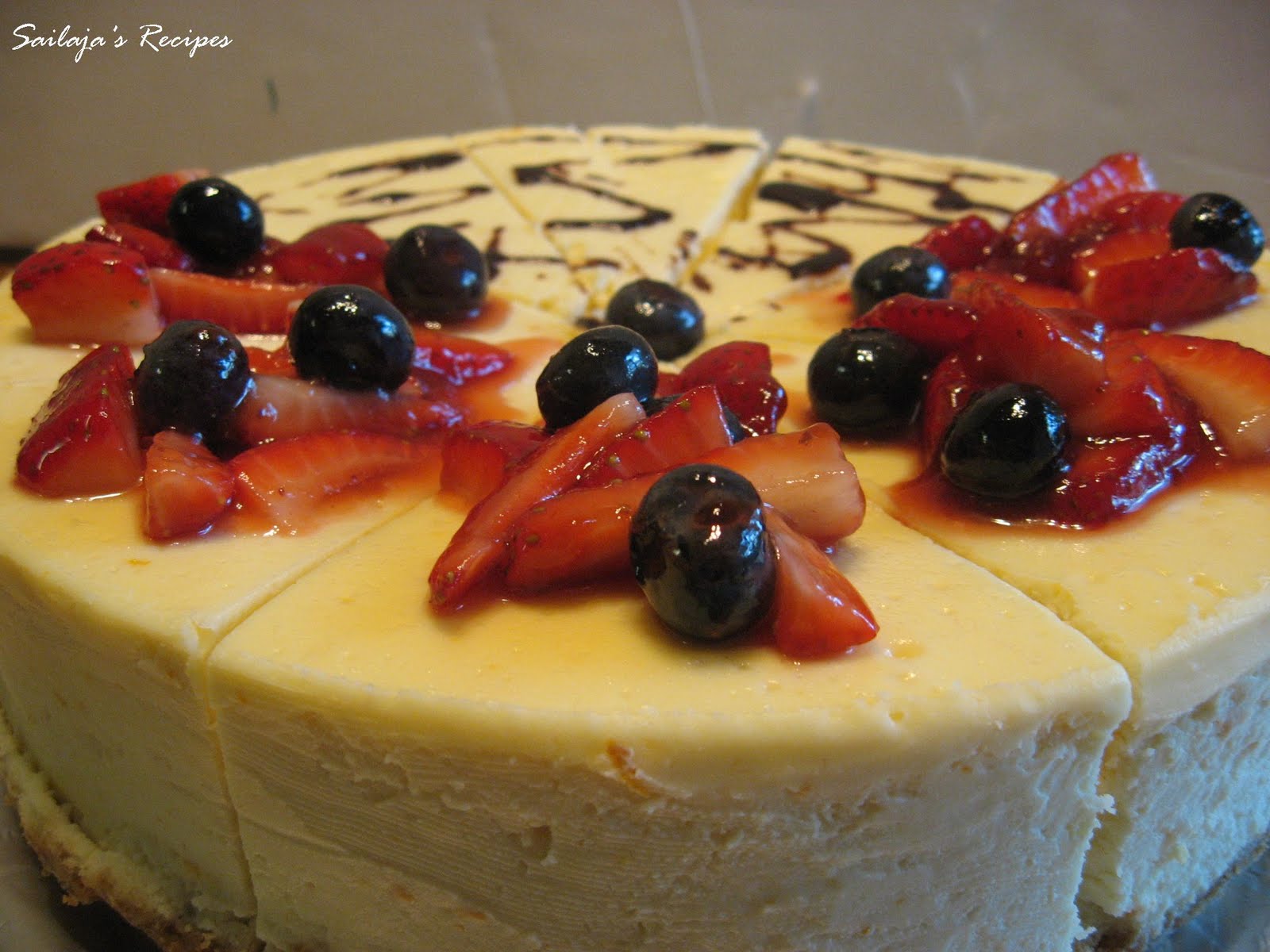 Sailaja's Recipes: Cheesecake for Thanksgiving Dinner...