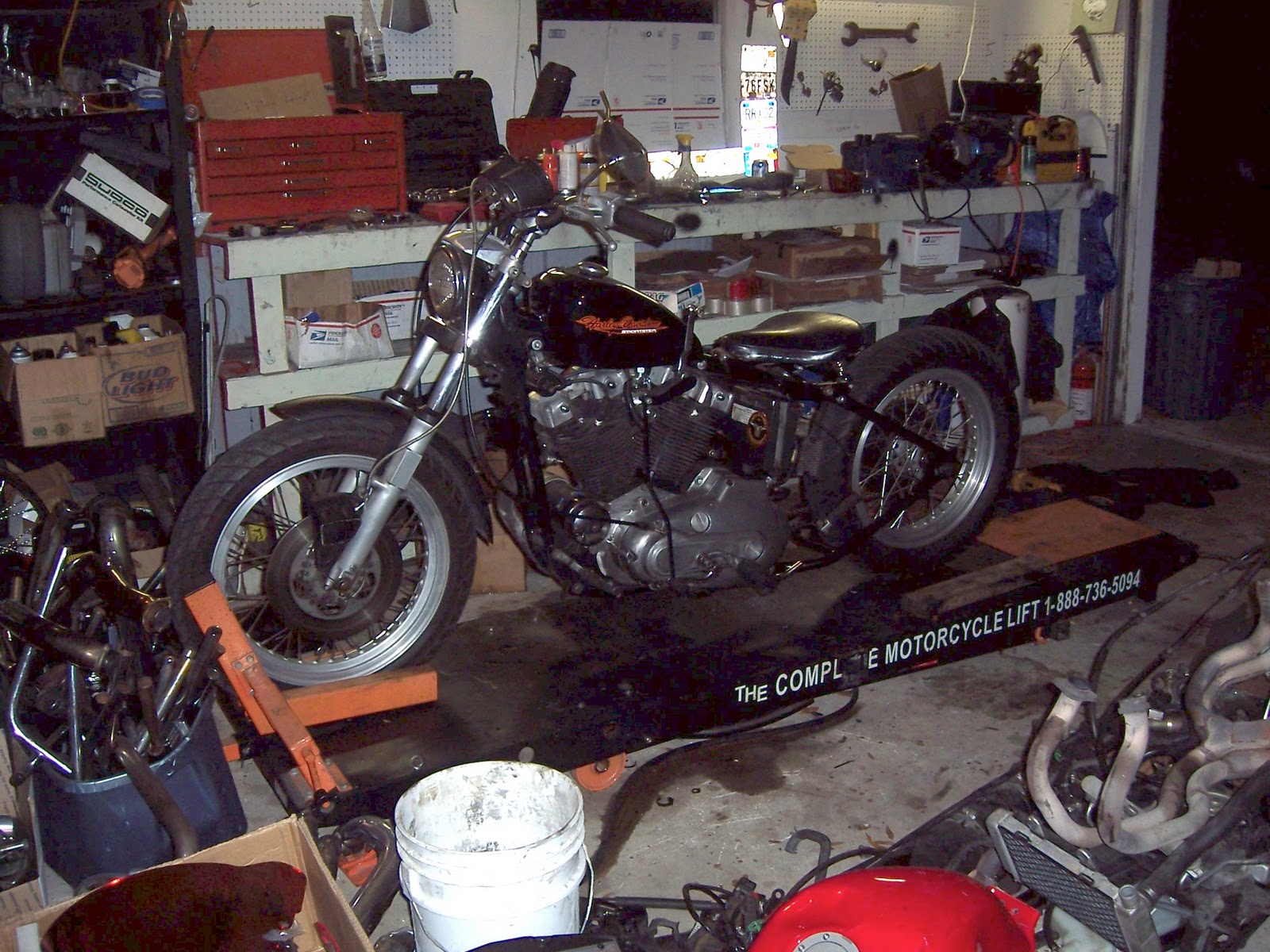 BOBS CHOP SHOP: BEFORE AND AFTER 77 IRONHEAD HARLEY SPORTSTER