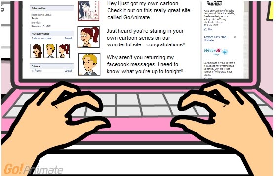 Enigma Sunshine, Facebook Socialite on GoAnimate