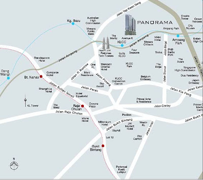 Panorama KLCC: Location Map