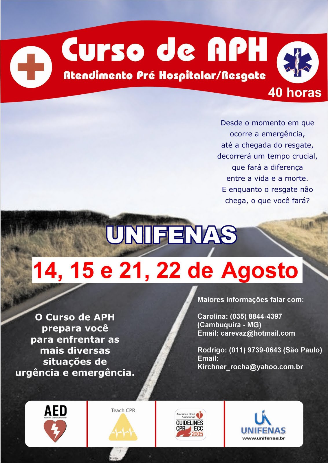 Curso de APH: Curso de APH/Resgate em Varginha-MG