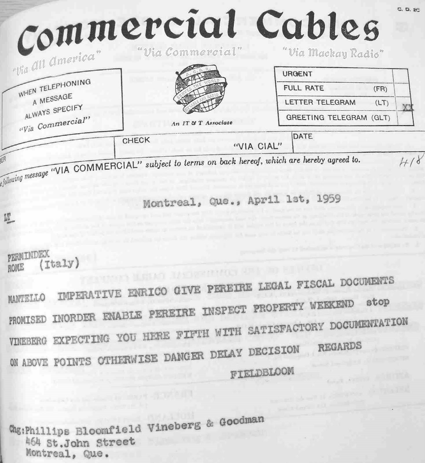 I HAVE SOME SECRETS FOR YOU: THE PERMINDEX PAPERS II