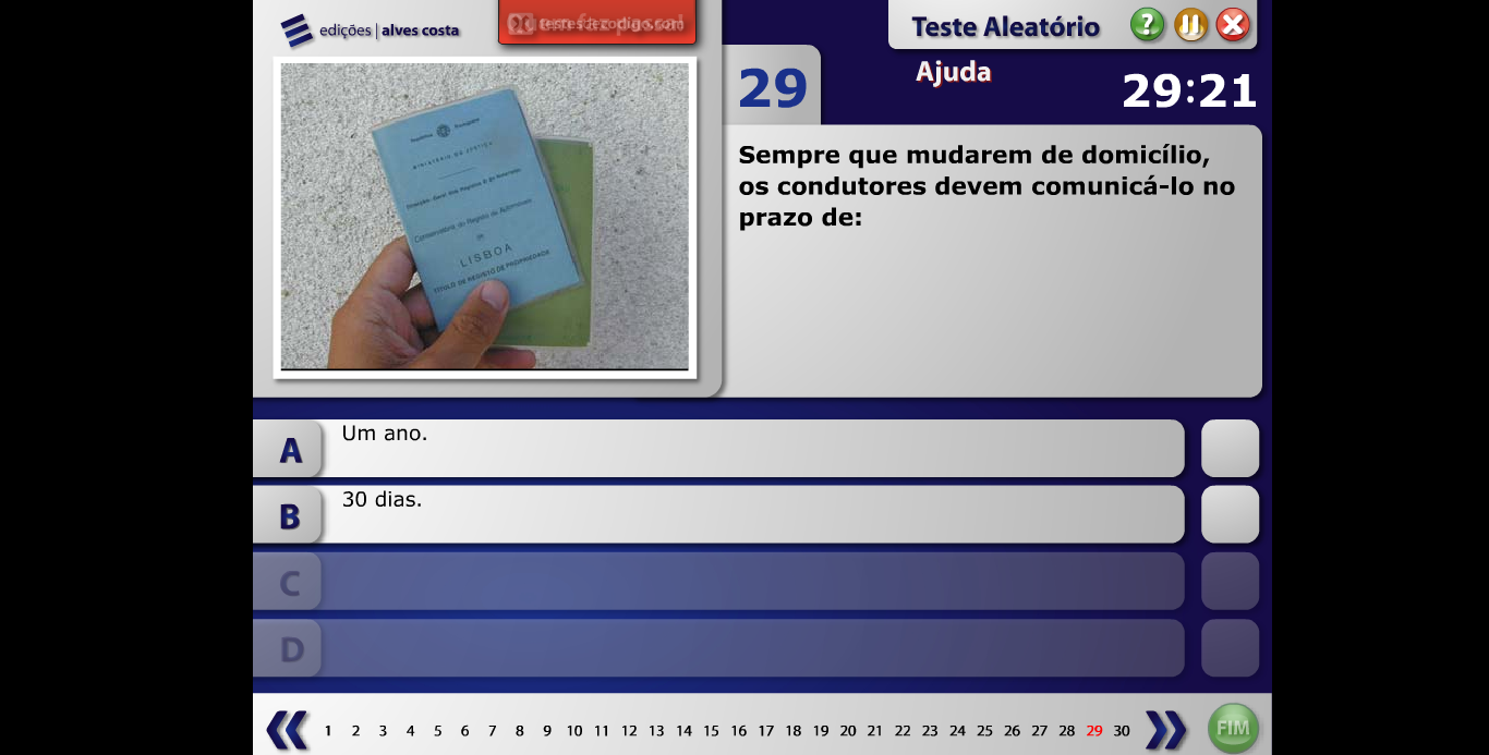 Tirar a Carta de Condução: Testes de Código Gratis