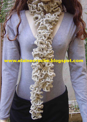 Elaine Croche: VÍDEO CROCHE 107 - CACHECOL TIPO COLAR - 2ª PARTE - FINAL