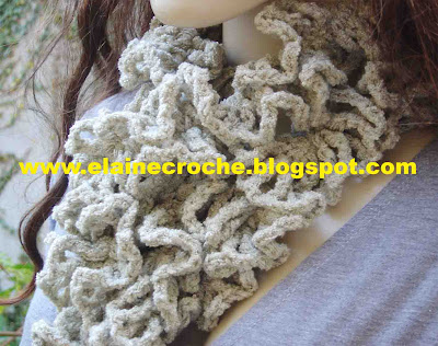 Elaine Croche: VÍDEO CROCHE 107 - CACHECOL TIPO COLAR - 2ª PARTE - FINAL