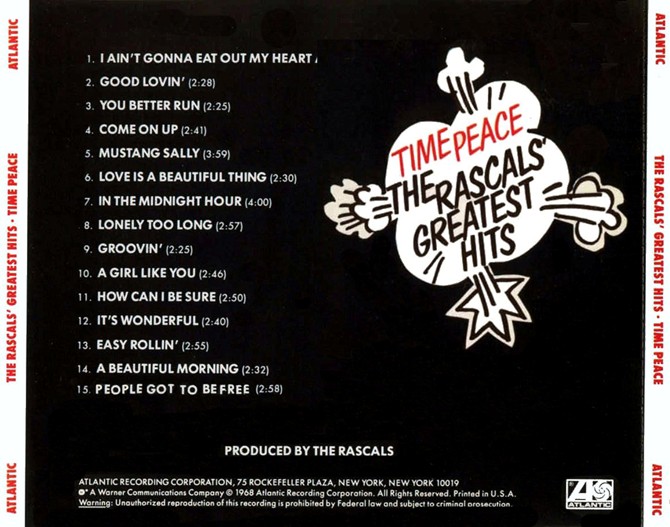 Sharing Needles: THE RASCALS - TIME PEACE