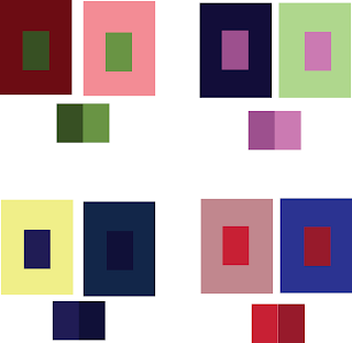 Pati Gandolfo: Color exercise: Simultaneous contrast (ex. 1 and 2)