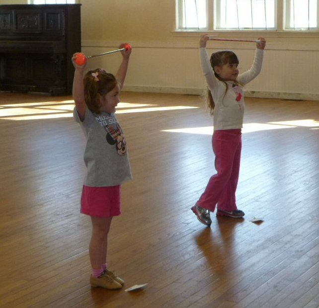 Evan and Lauren's Cool Blog: 2/3/11: Lauren's 1st Baton Lesson