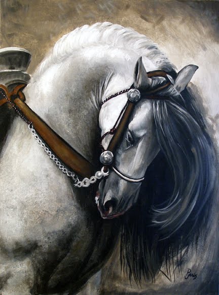 Pamela's Palette: "Andalusian Spirit" - equine painting