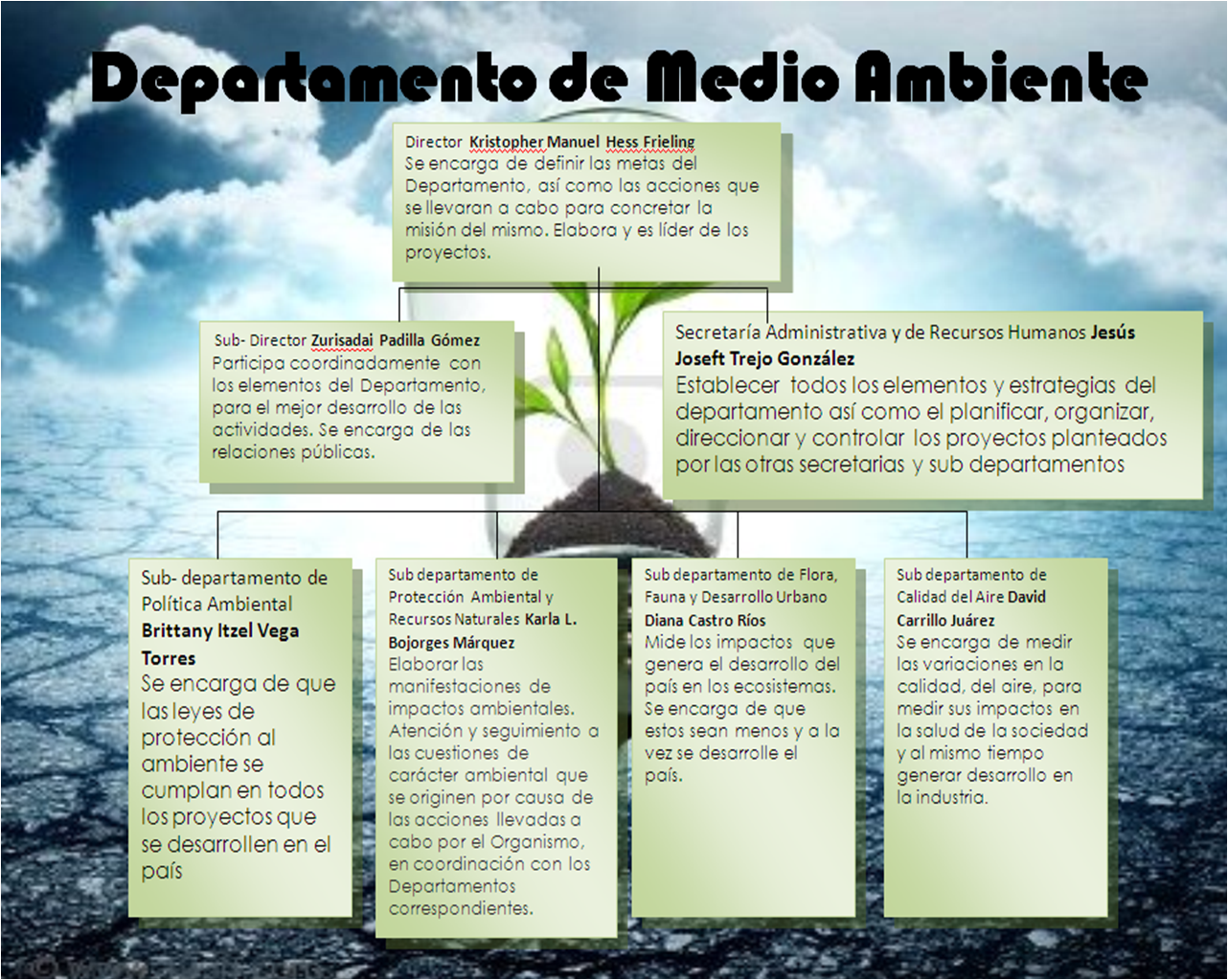 Departamento de Medio Ambiente: Organigrama